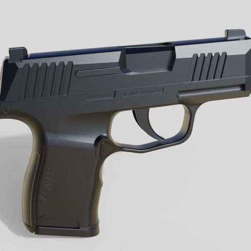 🔫 SIG SAUER P365 REAL SIZE 3D PISTOL MOLD（NURBS modelado)・Archivo STEP ...