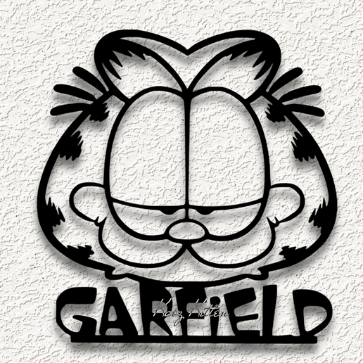 🐱 garfield the cat face wall art home decor・ STL File for 3D printing・Cults