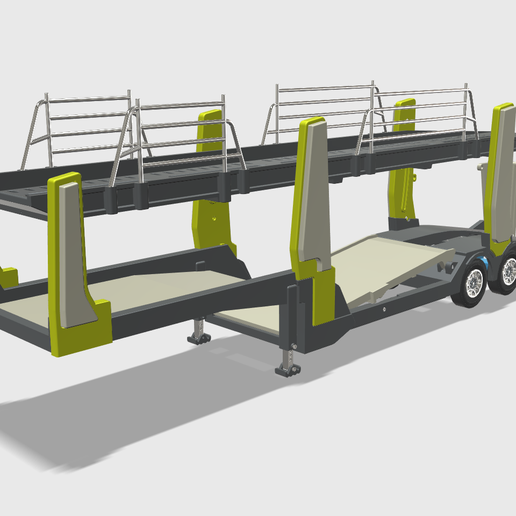 🚗 1/14 car transporter trailer・ STL File for 3D printing・Cults