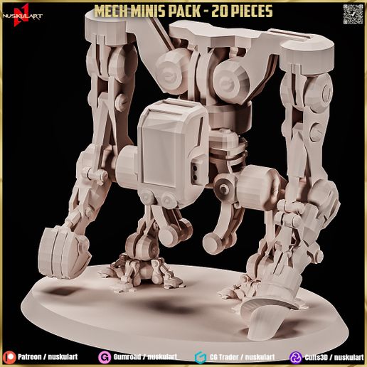 🚗 20 Different Mech Miniature Pack 1/48 Scale STL Collection・ 3D File ...
