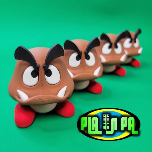 👾 Paper Goomba – Multi Part・Free STL File for 3D printing・Cults