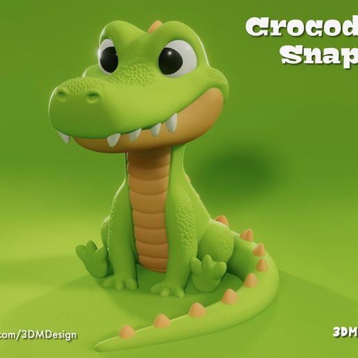 STL file Crocodile Snappy 🐊 (3MF)・3D printer model to download・Cults