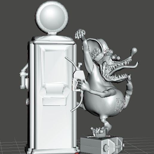🐀 Rat Fink Gas Station・ 3D File for 3D printing・Cults