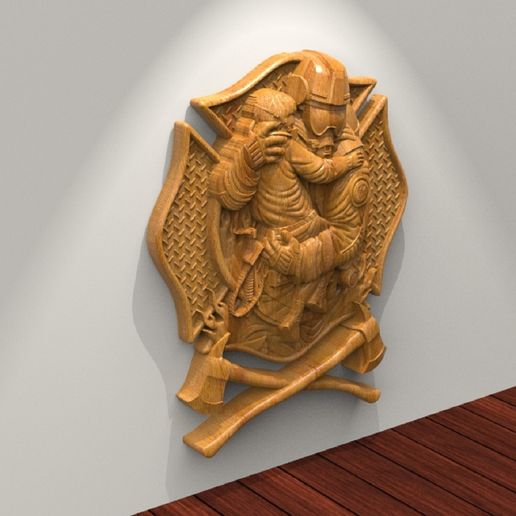 🚒 Fireman Firefighters 3D STL Model for CNC Router, Artcam, Vetric ...