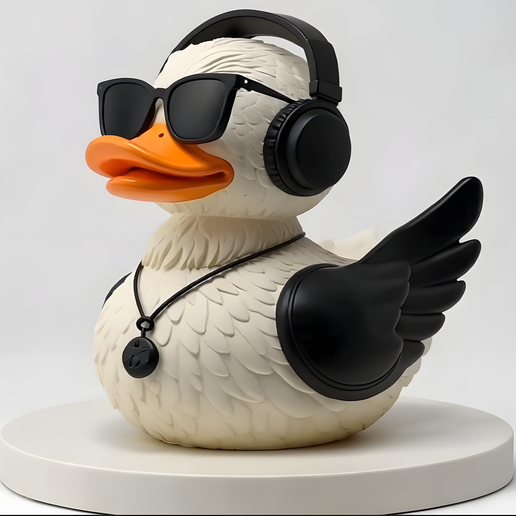 🦆 DJ Duck・ STL File for 3D printing・Cults
