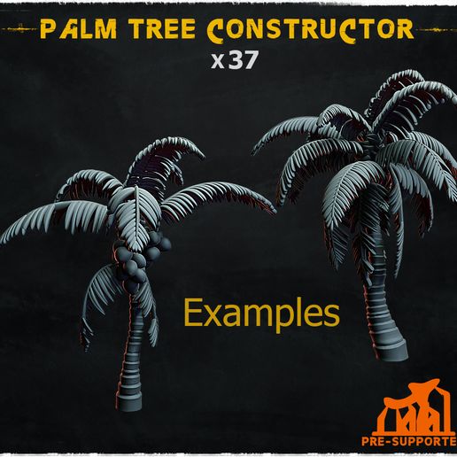 🌳 Palm tree constructor - Basing Bits 1.0・ 3D File for 3D printing・Cults