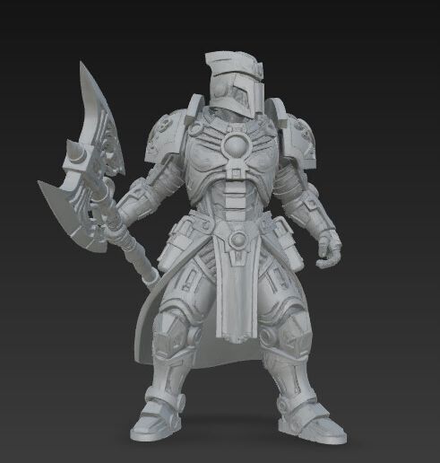 🦸 3D Printable Armored Sentinel: Mighty Warrior Figure – Symbol of ...