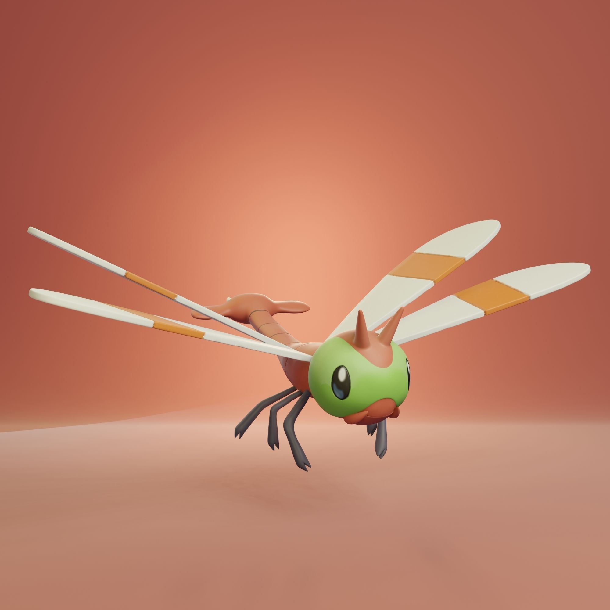 STL file Pokemon - Yanma with base・3D printable design to download・Cults