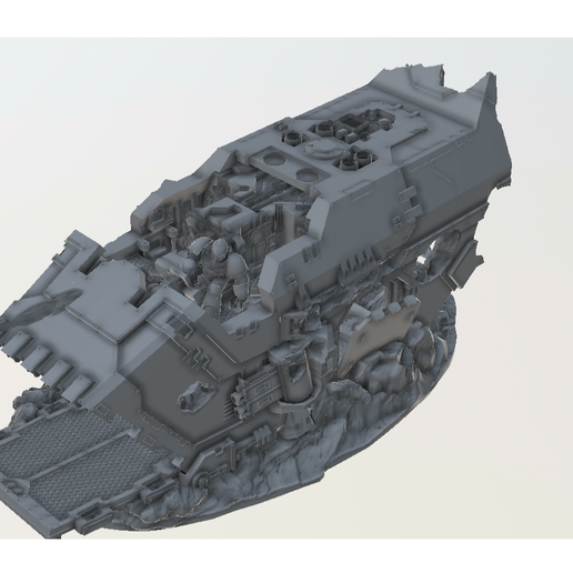 🌩️ Pieza delantera Heresy Thunderhawk Crash Terrain・Archivo STL para ...