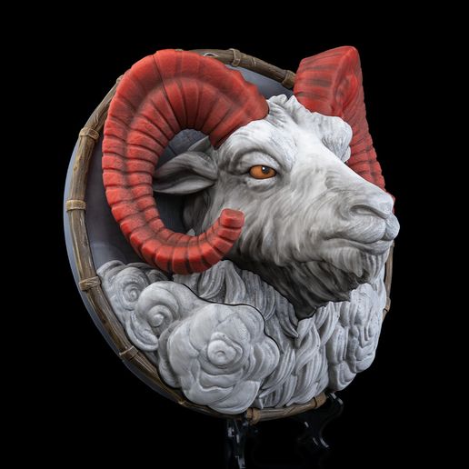 STL file Goat Wall Piece 🐐 (3MF)・3D printable model to download・Cults