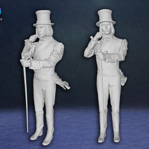 Archivo 3D Willy Wonka Johnny Depp Charlies Chocolate Factory 3D print ...