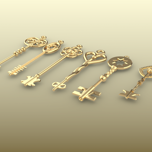 🔑 Fantasy Keys Printable - Collectible Set・Free STL File for 3D ...
