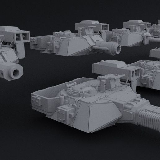 🪖 Leman Russ XM2 Pattern Turrets・ 3D File for 3D printing・Cults