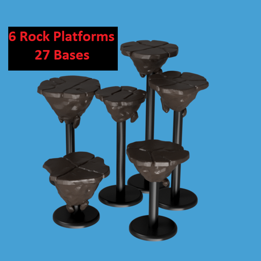 🪨 Modular Floating Rock Platform Tabletop RPG or Wargaming Terrain・Free ...