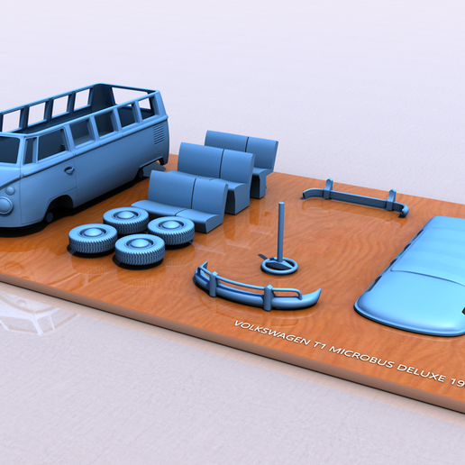 🚗 VW MICROBUS DELUXE TYPE1 1966・ 3D File for ・Cults