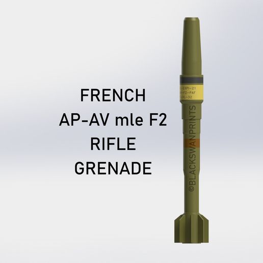 🇫🇷 French AP-AV mle F2 40mm Rifle Grenade・ 3D File for 3D printing・Cults