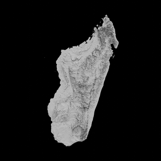 🗺️ Topographic Map of Madagascar – 3D Terrain・ 3D File for 3D printing ...