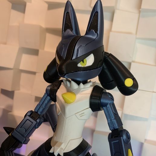 🤖 Mecha Lucario Robot Figure | NO AMS Multipart (3MF)・Archivo STL para ...