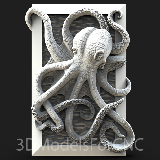 📁 3D Model STL File for CNC Router Laser & 3D Printer Octopus 1・ 3D ...