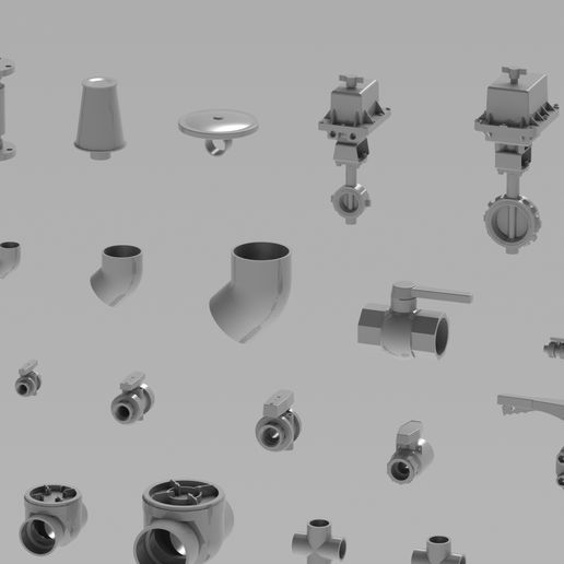 🔧 PVC Pipe Fittings ``Commercial Use``.・ STL File for ・Cults