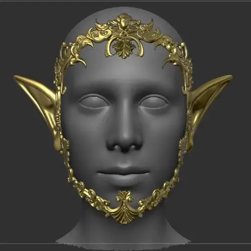 🧝 Elf Mask – 3D Printed Mask Design・ 3D File for 3D printing・Cults