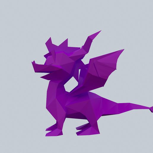 🐉 Spyro classic low poly model 1998・ STL File for ・Cults