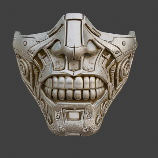🎭 Cyborg Face mask・ STL File for 3D printing・Cults
