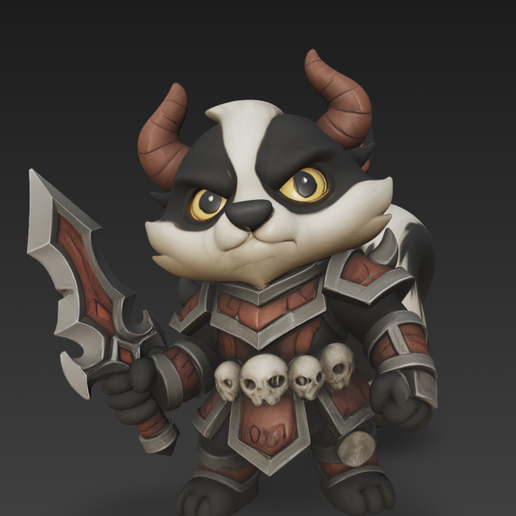 🏹 DnD Chibi Demon Hunter Skunk – Skullbelt Blademaster・Archivo STL para ...