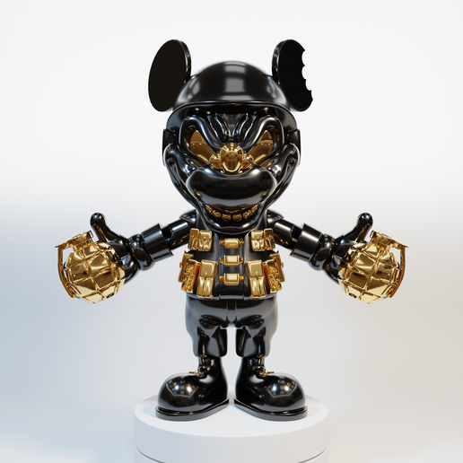 🐁 War Mickey Mouse・ STL File for 3D printing・Cults