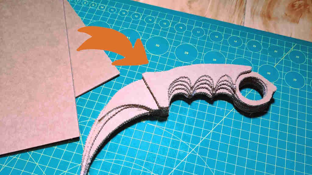 Free 3D file Cardborad Karambit v2.0・Model to download and 3D print・Cults