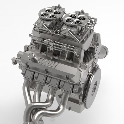 🚙 FORD PRO MOD 454 ci SMALL BLOCK V8 Engine 1/8 TO 1/25 SCALE・ 3D File ...