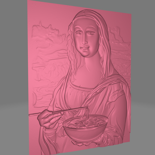 🎨 Mona Lisa・ STL File for 3D printing・Cults