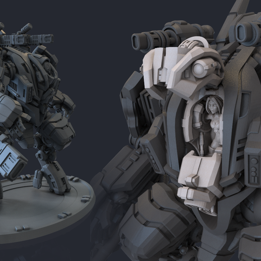 🥷 Ceti Stealth Assault Mech・ 3D File for 3D printing・Cults