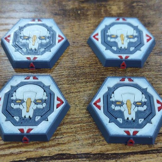 🧲 Magnetic Hex Bases for Battletech Factions・無料 STL ファイル（3Dプリント用）・Cults