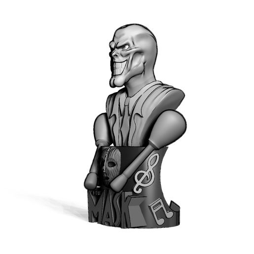 👤 The Mask Bust Fan art・Archivo STL para Impresión 3D・Cults