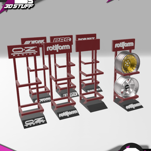 📦 1/10 - Rim Display Bundle I - Accessories・ STL File for 3D printing・Cults