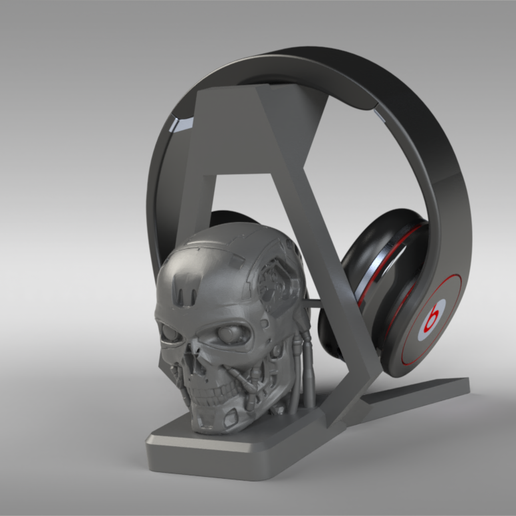 🎧 T-800 Terminator Headphone Stand・ STL File for ・Cults