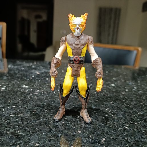 👻 Hellverine (Wolverine + Ghost Rider) Print in place action figure・3D ...