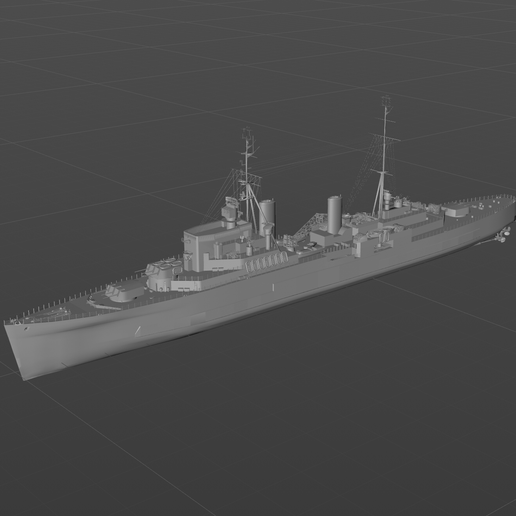 🚢 3D model material of Canadian cruiser Ontario・ OBJ File for 3D ...