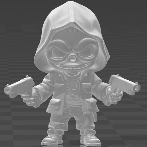 👽 chibi ghoul thug・ STL File for 3D printing・Cults