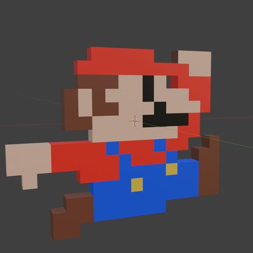 Archivo STL gratuito Mario saltando pixel 🦸 ・Design para impresora 3D ...