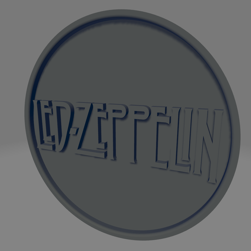🪨 Led Zeppelin coaster・ STL File for 3D printing・Cults