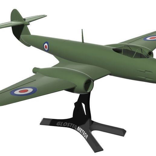 3D file Gloster Meteor 🛩️ ・3D printer design to download・Cults
