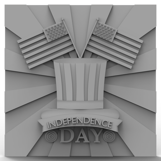 📁 3D Model STL File for CNC Router/Laser & 3D Printer Independence Day ...