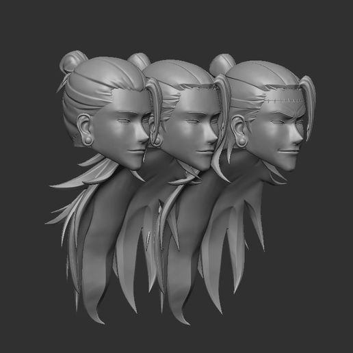 🤼 JJK Geto Headsculpt for Action Figures・ STL File for 3D printing・Cults