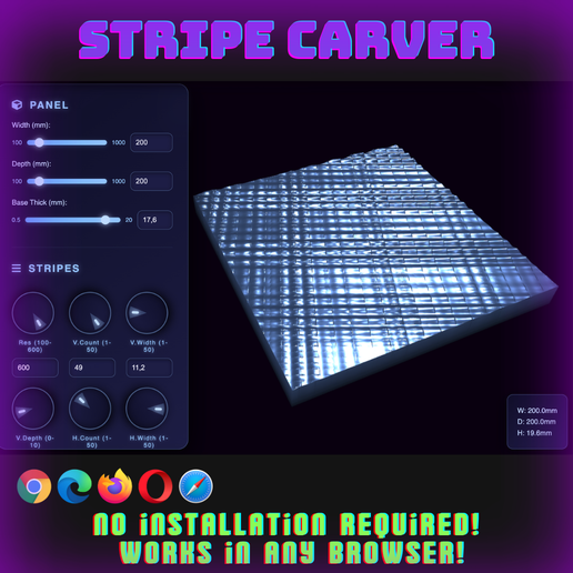 3D file Stripe Panel Carver 🎨 ・3D print design to download・Cults