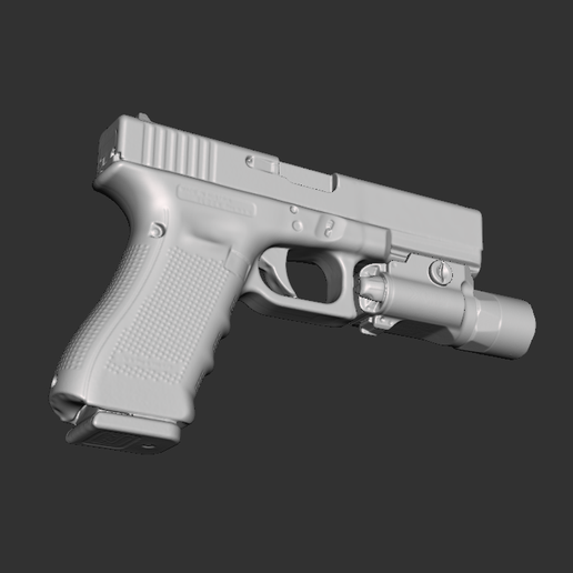 🔫 Glock 17 Gen4 Surefire X300U-B Real Size Scan 3D Gun Mold・ STL File ...