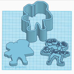 3D file Pokemon: Machamp 3 Piece Bath Bomb Mold・3D printable model to download・Cults