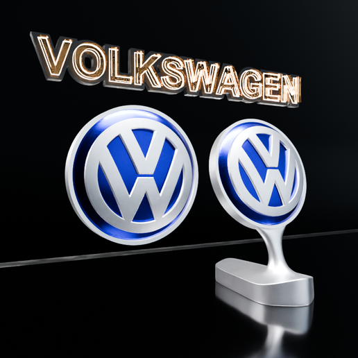 🟢 VOLKSWAGEN Car SUV Logo Emblem Badge Sign Crest Symbol Mark Insignia ...
