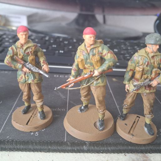 😈 WW2 PACK 4 BRITISH RED DEVIL PARATROOPER IN ACTION ARNHEM・ STL File ...